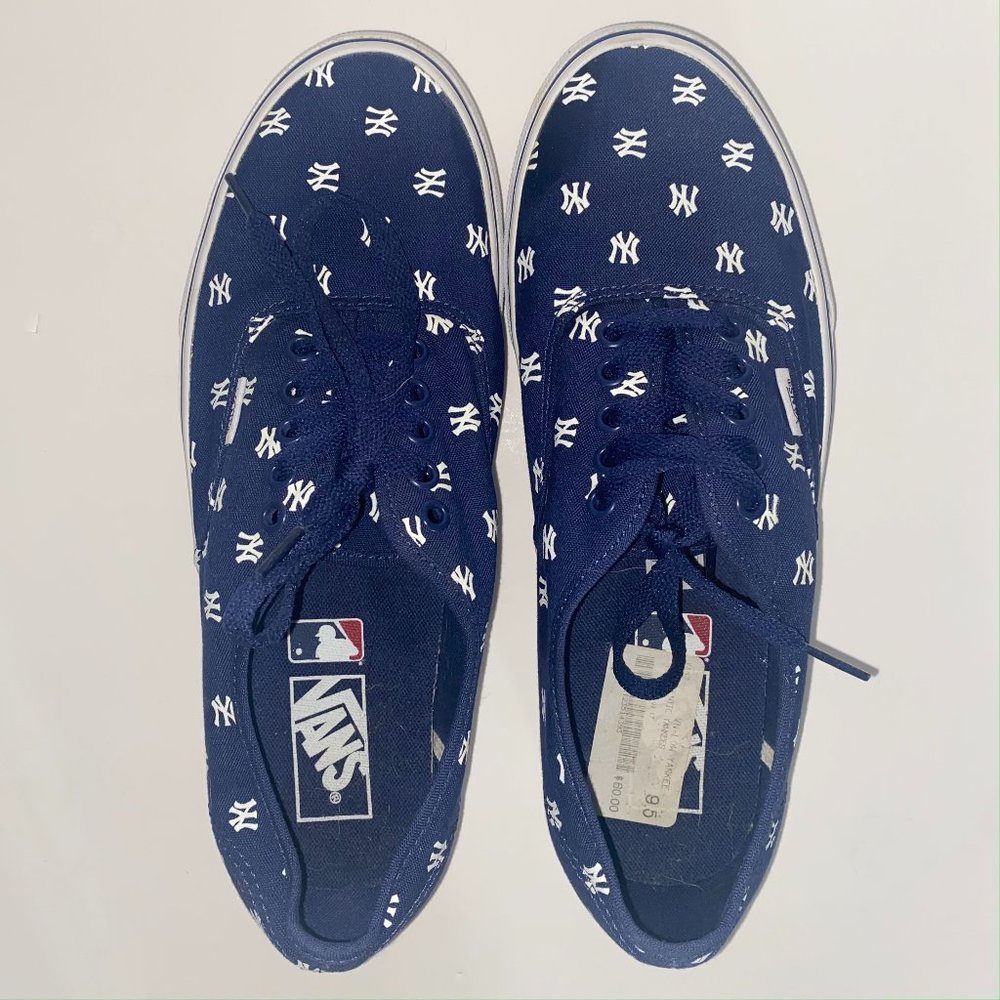 Vans X Mlb New York Yankee Low Vans Men's Size Us 9.5 - Gem